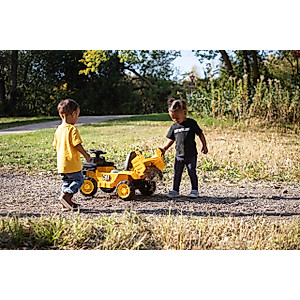 Kid Trax CAT Dump Truck Toddler Electric Quad Ride On Toy, 6 Volt, Kids 1.5-2.5 Years Old, Max Rider Weight 44 lbs, Yellow (KT1615)