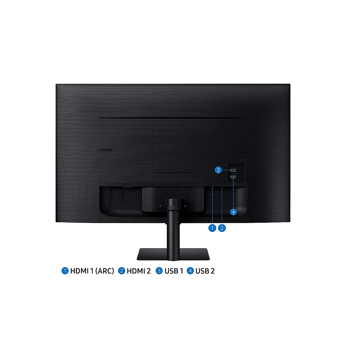 SAMSUNG 32-inch M5 Smart Monitor with Mobile Connectivity, FHD, Remote Access, Office 365 (LS32AM500NNXZA), Black (Renewed)
