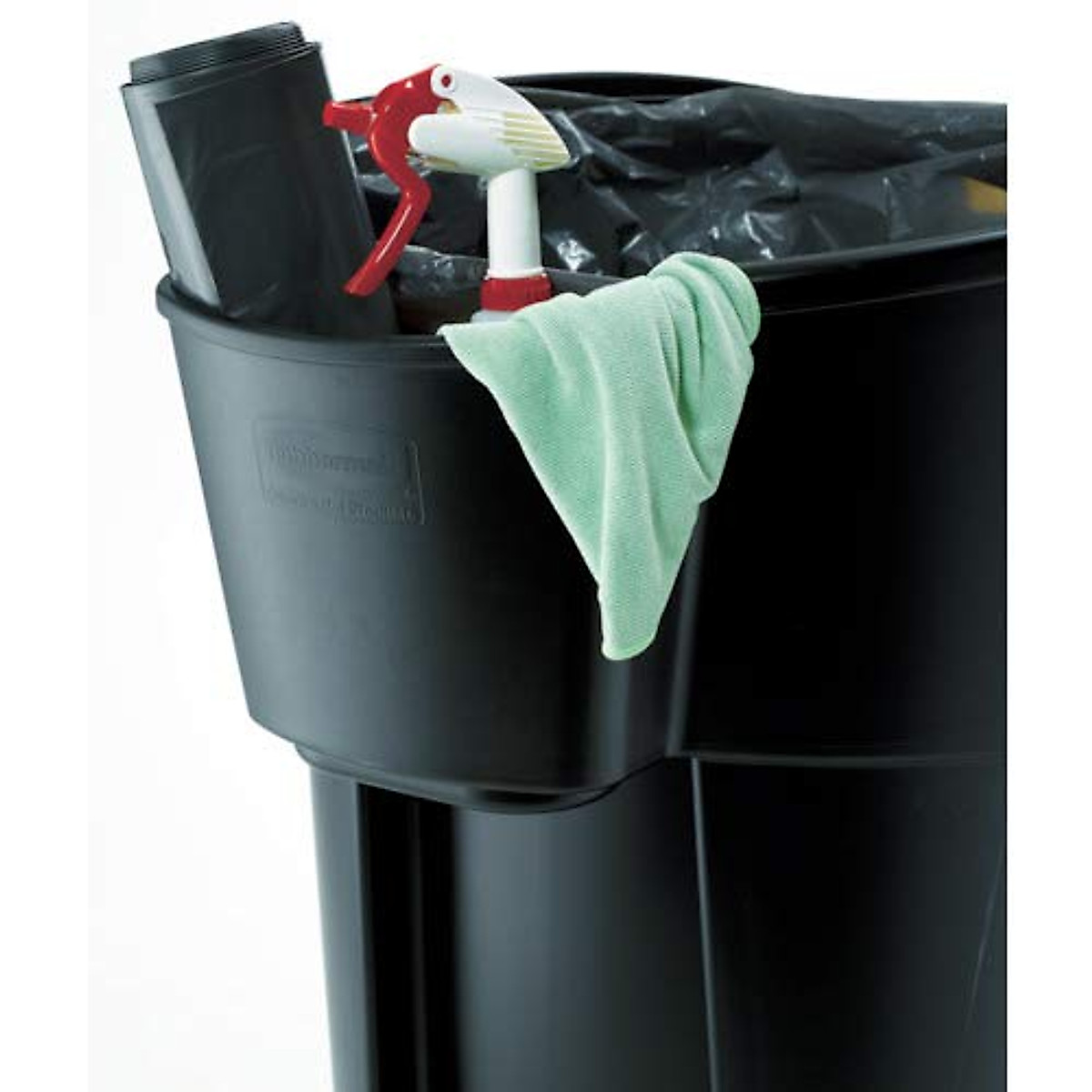Rubbermaid Commercial Executive Series Mega Brute Waste Collection Cart, 120-Gallon, Black (9W7300BLA)