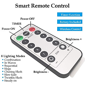 Twinkle Star 2 Set Halloween Fairy Lights Battery Operated, 33ft 100 Led String Lights Remote Control Timer Twinkle String Lights 8 Modes Firefly Lights for Garden Party Indoor Decor, Purple