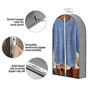 Garment Bags for Hanging Clothes Travel Transparency Clothing Bag for Closet Storage Used for Clothing,Dresses,Robes,Coats.