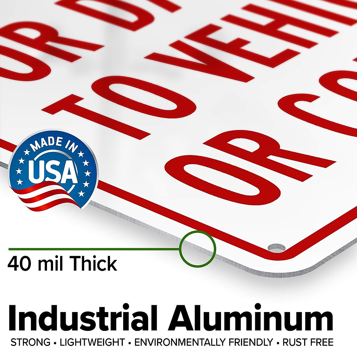 Not Responsible for Theft Or Damage To Vehicles Or Contents Sign, 10x14 Inches, Rust Free .040 Aluminum, Fade Resistant, Made in USA by My Sign Center