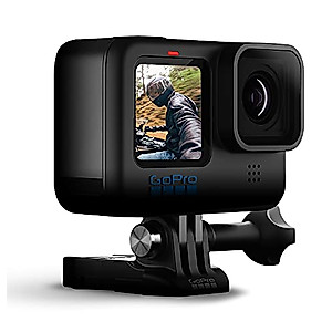 GoPro HERO10 Black (Hero 10) - Waterproof Action Camera with Front LCD and Touch Rear Screens, 5K HD Video, 23MP Photos 64GB Extreme Pro Card and Extra Battery (Renewed)