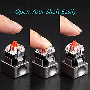 New Fashion Kingdom Metal Switch Opener Mechanical Keyboard Keycaps Lubricate Aluminum for Kailh - Gray