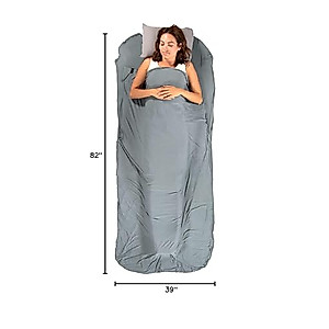 Klymit Nest Sleeping Bag Liner, Warm Weather Sleeping Bag Insert, Gray, XL