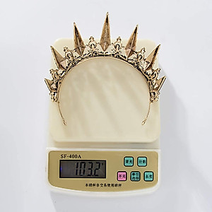 S SNUOY Black Crowns for Women Rhinestone Tiara Baroque Crown Wedding Headpiece Costume Party Accessories for Women