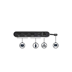 StarTech.com Dual 4K Monitor Mini Thunderbolt 3 Dock with HDMI - Mac & Windows Docking Station - Discontinued, Limited Stock, & Replaced by TB3DKM2HDL (TB3DKM2HD)