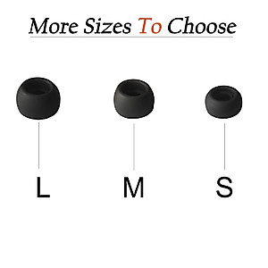 Replacement Ear Tips for Jabra Elite 85t/Galaxy Buds Pro Ear Tips for Elite 85t/Galaxy Buds Pro Earbuds 6 Pairs LMS Black