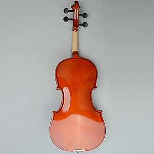 Acoustic Viola Case Bow Rosin Musical Instrument Viola Set, Varnish Solid Wood Viola Outfit with Lightweight Case, Bow and Rosin for Adults,Beginners Students (16'', Nature Color)