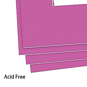 eletecpro 5 Pack Acid-Free Picture Mats Set, 11x14 Inch Core Bevel Cut Mats, Backing Boards, Clear Bags for Framing 8x10 Inch Photos, Artwork, Prints, Display and Preserve Cherished Pictures