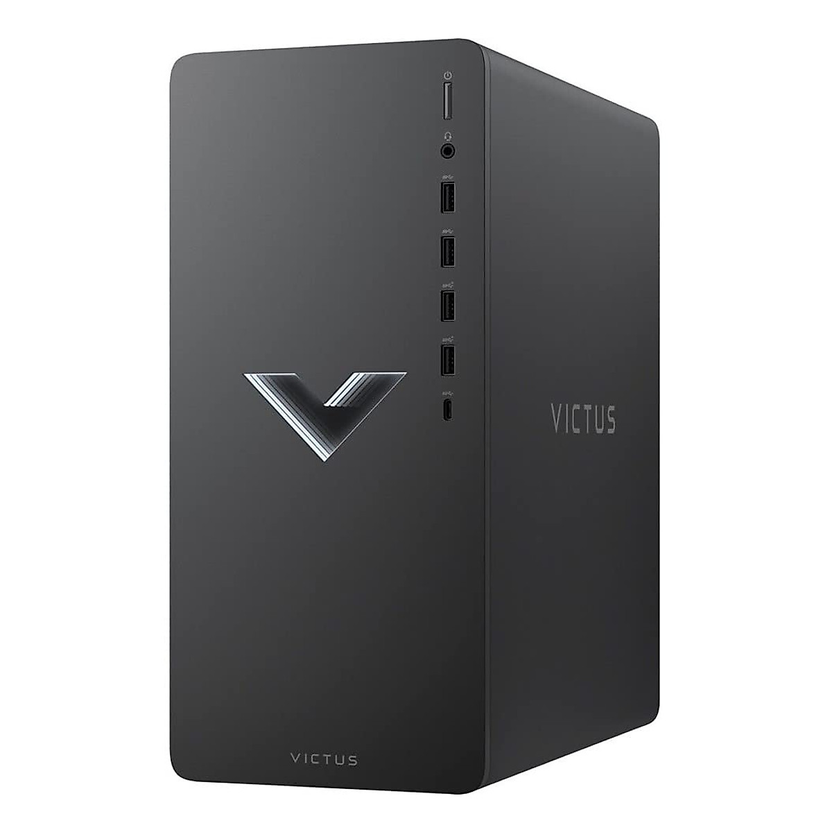 HP Victus 15L Gaming Desktop, AMD Ryzen 5 5600G(6 Cores up to 4.4GHz), AMD Radeon RX 6400, 64GB RAM, 1TB PCIe SSD+1TB HDD, USB-C, HDMI/DP, RJ45, PDG HDMI, Mica Silver, Win 11
