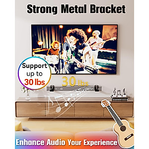 AENTGIU Sound Bar Wall Mount Bracket Universal Speaker Mounting Shelf Adjustable (3.4"-5.8") for Samsung, Vizio, Lg, Sony, JBL, Bose Soundbar Mount with Hardware Kit