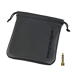 Audio-Technica ATH-M50x Professional Monitor Headphones, Black - with with H&A Genuine Sheepskin Leather Earpads