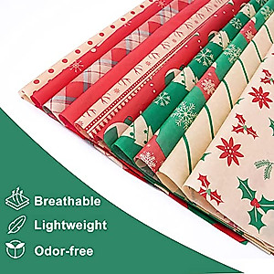 150 Sheets Christmas Tissue Paper, Assorted Holiday Wrapping Paper for Gift Boxes Wrapping and Christmas Party Decorations, 20" x 20"