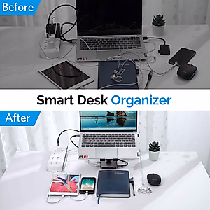 USB C Hub Stand, 7 in 1 USB C Multiport Adapter with 4K@30Hz HDMI, 100W Power Delivery, Micro SD Card Reader, 5Gbp USB 3.0, Headphone Jack, Tablet, Phone, Adjustable Type C Hub for iPad Pro Mac Chrome