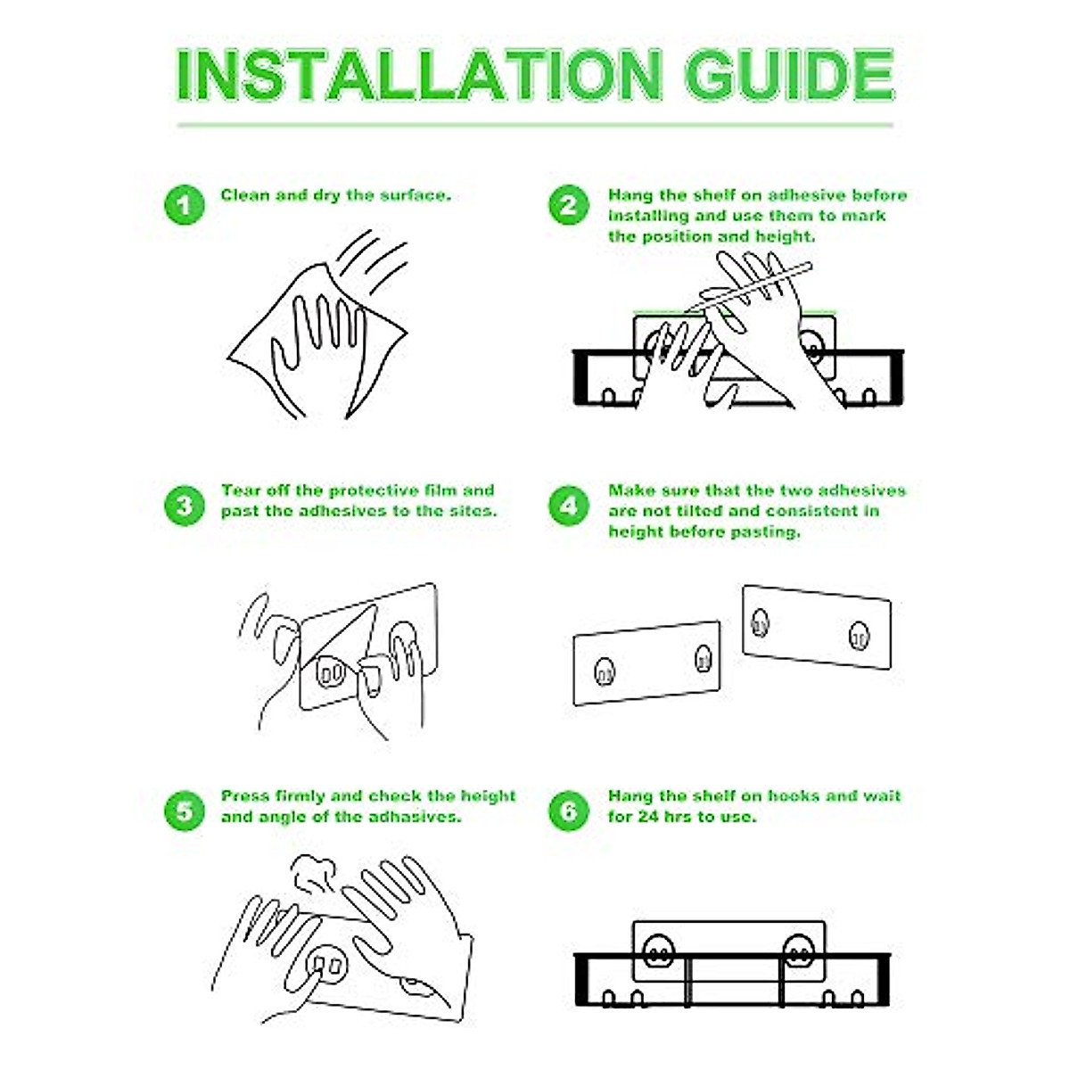 SMARTAKE 2-Pack Shower Caddy, Rustproof Bathroom Shelf Organizer with Hooks for Hanging Razor Sponge Brush, SUS304 Stainless Steel Wall Rack for Dorm, Toilet, Bath and Kitchen, Silver