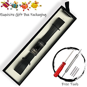 CWYTTZQ 20mm rubber watch strap for Rolex men's watch accessories black and green water ghost outdoor sports silicone strap wristband watchbands (Black black buckle)