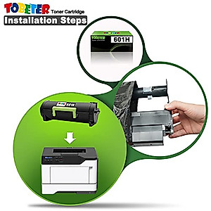 ToBeter Remanufactured 601H 60F1H00 High Yield Toner Cartridge for Lexmark MX310 MX410 MX510 MX511 MX610 MX611 MX310dn MX611de MX511d MX410de MX611dhe MX610de MX510de Printer (up to 10,000 Pages)