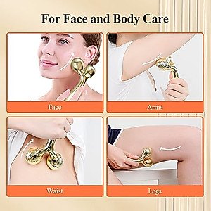 Face Massager Roller Facial Roller Contouring Massager for Face Lift, Reduce Puffiness, Skin Tightening & Collagen Production, Clear Toxins