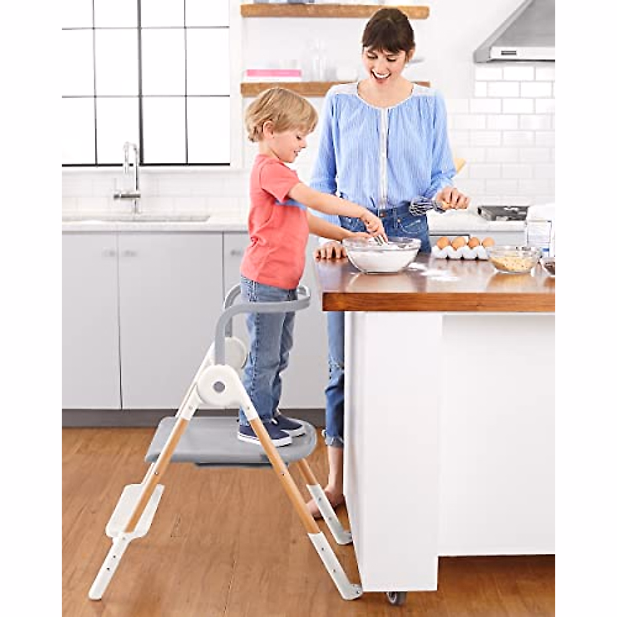 Skip Hop 2 in 1 High Chair, Convertible Sit-to-Step