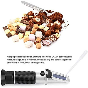 AIHG Hand Held Refractometer,Portable 0~32% Brix Meter Refractometer for Food Fruit Beverages Beer Wine Sugar Content Test