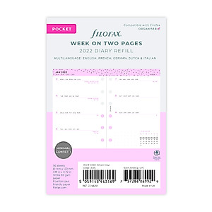 Filofax Pocket Confetti Week to View Diary - 2022 22-68291