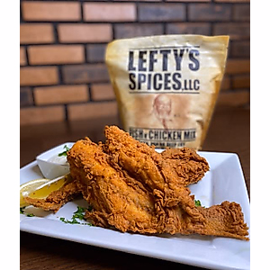 Lefty's Original Fish N' Chicken Mix | Air Fry and Oven Baked Seasoned Coating Mix for Fish, Chicken, Pork Chops, Shrimp and Vegetables | 16 oz.