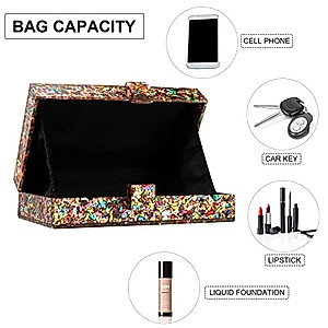 Womens Evening Handbag - Acrylic Square Clutch Purse Colorful Crossbody Bags for Wedding Party (Yellow multi)