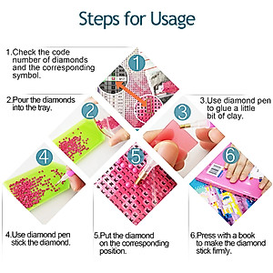 Reofrey DIY Diamond Art Kits for Adults Beauty, Woman Full Drill Round Rhinestone Diamond Painting Kits, Cross Stitch Embroidery Canvas for Crafts Home Wall Decor 30x40cm