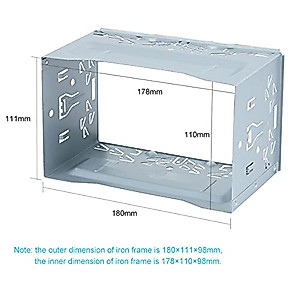 Sound way - In dash 2 DIN Universal Double Din Car stereo radio Installation Dash Kit Mounting Metal Fitting Cage