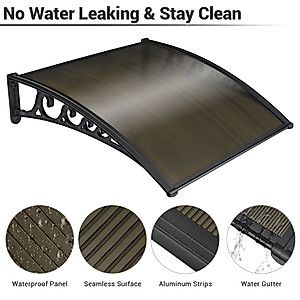 Yescom 2 Packs 40"x40" Outdoor Awning Patio Door Window Cover UV Protection Hollow Sheet