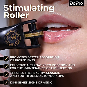 DoPro Lip Lift Stick Boost-In - Lip Plumper Stick with Anti-Aging Stimulating Roller, Plumping Lip Stick with Hyaluronic Acid, Collagen, Vitamin C & E - Volumizing & Hydrating Lip Plumping Serum - 5ml (Lip lift lipstick)