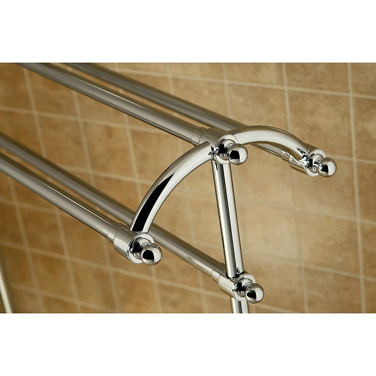 Kingston Brass CC2291 Vintage Freestanding Towel Rack, 29-1/2-Inch Height, 28-Inch Width, Polished Chrome