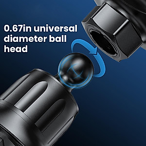 AUCELI Car Phone Holder for Air Vent, Universal Hands-Free Car Cell Phone Mount, Big Phones & Thick Case Friendly, Auto Phone Clamp Cradle for iPhone 14 13 12 Pro Max and More Smartphones