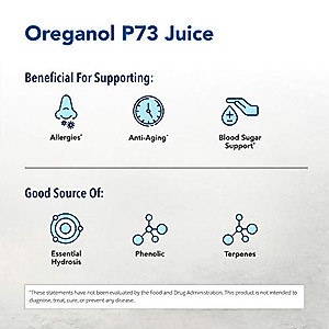 NORTH AMERICAN HERB & SPICE Oreganol P73 Juice - 12 fl oz - Pack of 2 - Wild Oregano Oil - Heart & Digestive Health - Kidney, Pancreas & Liver Support - Non-GMO - 173 Total Servings
