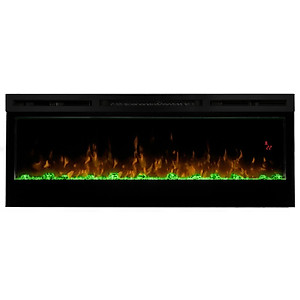 Dimplex Prism 50" Wall-Mounted Linear Electric Fireplace with Acrylic Ember Bed (Model: BLF5051), 4197 BTU, 120 Volt, 1230 Watt, Black