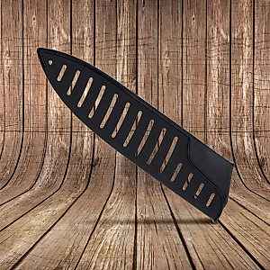 DOITOOL Knife Sheath, 5 Pcs 8inch Knife Guards Knife Sleeves, Kitchen Knife Guard Knife Protector Covers, Chef Knives Covers Keeps, Durable Plastic Knife Case Black