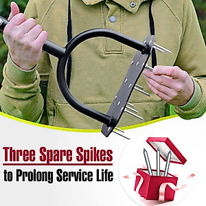 Jardineer Spike Lawn Air Aerator - Grass Aerator Lawn Tool with Spare Spikes, Manual Yard Aerator for Lawn, Garden Aerator Tool for Compact Soil