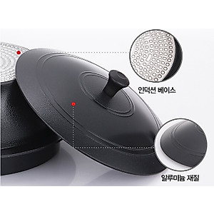 Hansang IH Induction Ceramic Cauldron Korean Traditional Pot All Heat Sources Cookable (20CM 2.7L)