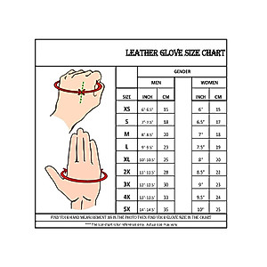 Milwaukee Leather Men's Deerskin Leather Thermal Gauntlet Gloves (L)