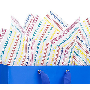 K-Kraft Birthday Metallic Tissue Paper – 102 Sheets – 20x20 Inch Sheets – 33 Red Sheets, 24 White Sheets, 45 Printed Sheets – Gift Wrapping Paper – Crafts by K-Kraft