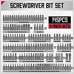 232-Piece Ultimate Screwdriver Bit Set - Security Bit Set, Screw Driver Bit Set, Magnetic Bit Set, Nut Driver, Ratchet Wrench, Bit H
