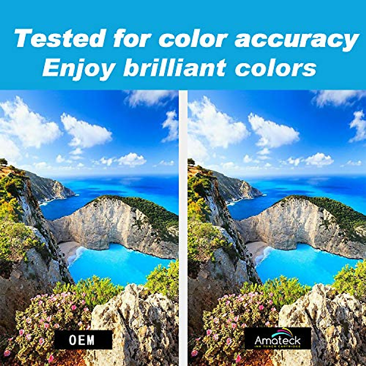 Amateck Compatible 4 Pack Toner Cartridge for Dell C2660dn C2665dnf Printers, Black Cyan Magenta Yellow, 593-BBBU 593-BBBT 593-BBBS 593-BBBR