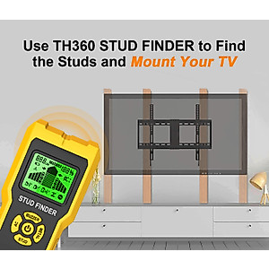 DIY-JEK Stud Finder Wall Scanner, Upgraded 6 in 1 Electronic Stud Detector Sensor with LCD Display & Audio Alarm for Wood Metal AC Live Wire Detection, Joist Pipe, Copper Tube Tester