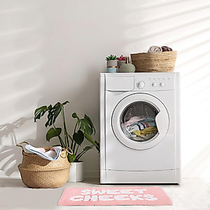 DHUJBFF Sweet Cheeks Bath Mat for Tub - Trendy Cute Pink Bath Mats for Girls, Anti Slip Funny Bath Rugs for Bathroom, Blush Pink Bathroom Decor Accessories, Hypebeast y2k Room Decor