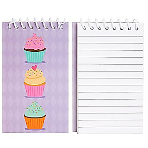 BLUE PANDA 24 Pack Spiral Notepads with Dessert Designs, 3 x 5 In Mini Notebooks for Kids Party Favors, School