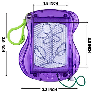 30 Pack Mini Magnetic Drawing Board for Kid(6 Colors), Keychain Clip Doodle sketch Writing Pad, Toy Bulk for Toddler Rainbow Birthday Party Favor Classroom Supplies Treasure Box Prize Goody Bag Filler