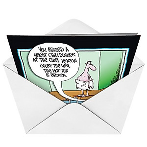 NobleWorks 4324 Hot Tub Naughty Humor Birthday Greeting Card with Envelope