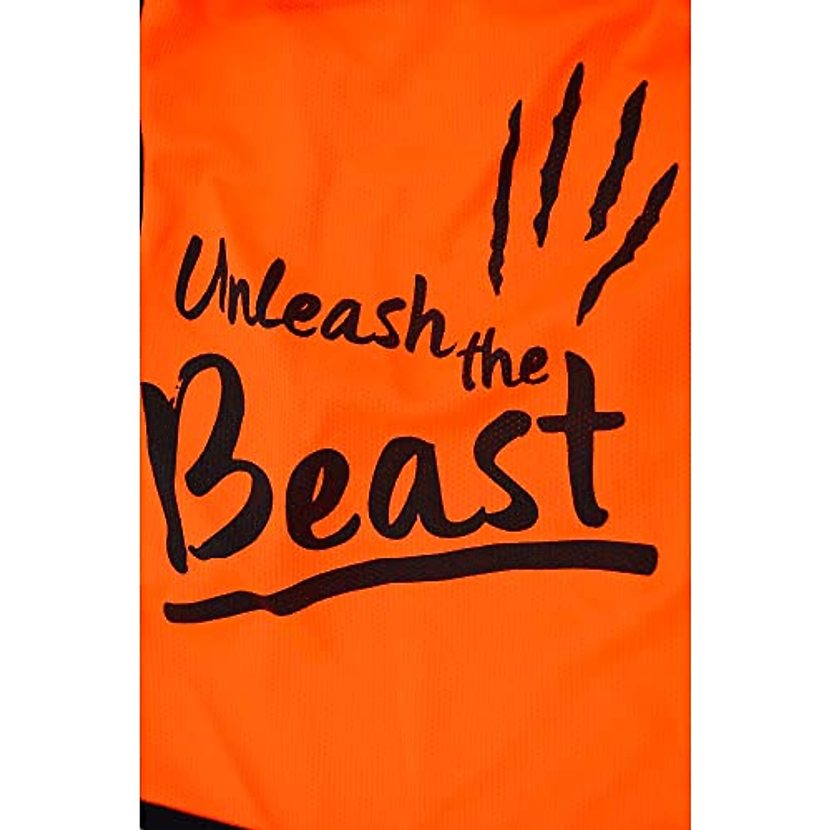 PETMONT Sports T-Shirt for Pets Desing: Unleash The Beast Black and Neon Orange and Black Great for Small and Medium Dogs Size Extra Large