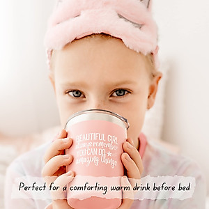 TrueSooth Unicorn Gifts for Girls Age 6-8 - Lavender Plushie/Plush Star Pillow, Girls Unicorn Sleep Mask, Mug, Notebook Set - Birthday for 6, 7, 8 Year Old Girl, Little Girl Gifts